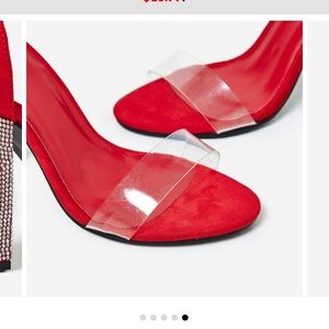 Shoes | Lace Up Diamant Red Heels | Poshmark